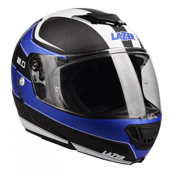 Casque Lazer MONACO EVO 2-0 PURE CARBON / Bleu au meilleur prix Moto ...