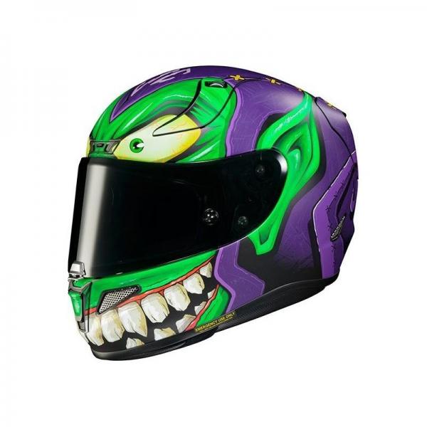 Casque HJC RPHA-11 GREEN GOBLIN MARVEL MC48SF - Violet / Vert au ...